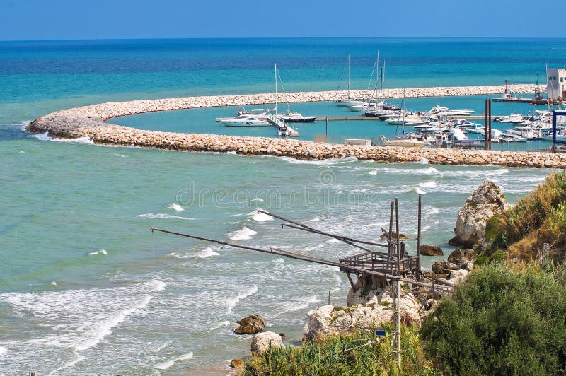 Panoramic View of Rodi Garganico. Puglia. Italy. Stock Image - Image of ...