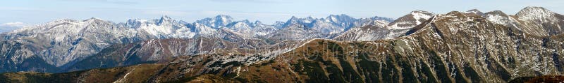 Panoramic View of Rohace, West Tatra Mountains Stock Image - Image of ...