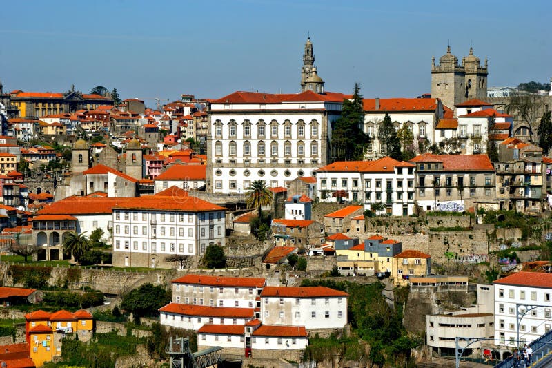Panoramic View of the Rooftops of Porto Stock Image - Image of aerial ...