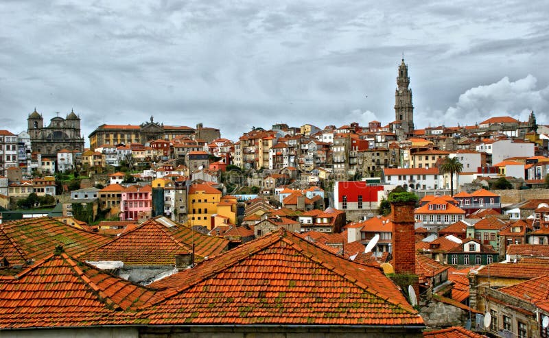 Panoramic View of the Rooftops of Porto Stock Image - Image of house ...