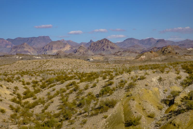 Expansive Desert View with Distant Mountains in Big Bend Stock Photo ...