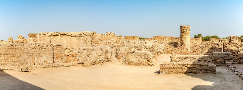 Panoramic View at the Ruins in Archaeological Site Mohenjo-daro in ...