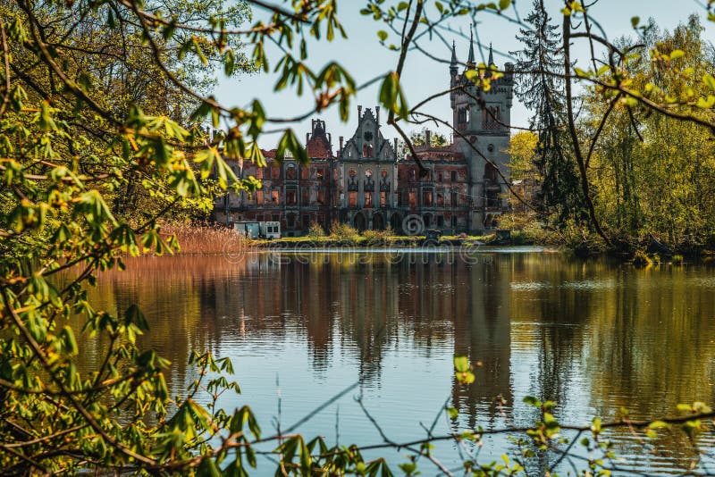 Panoramic View of the Ruins of Koppitz Castle in Poland. Stock Image ...