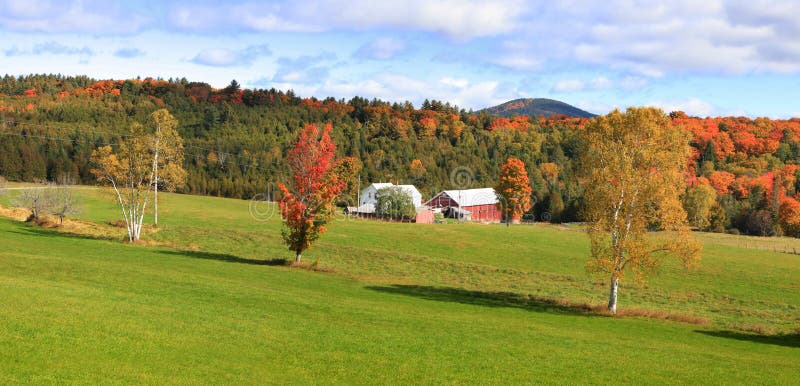 Rural Vermont in Autumn Time. Stock Image - Image of hills, card: 153139043
