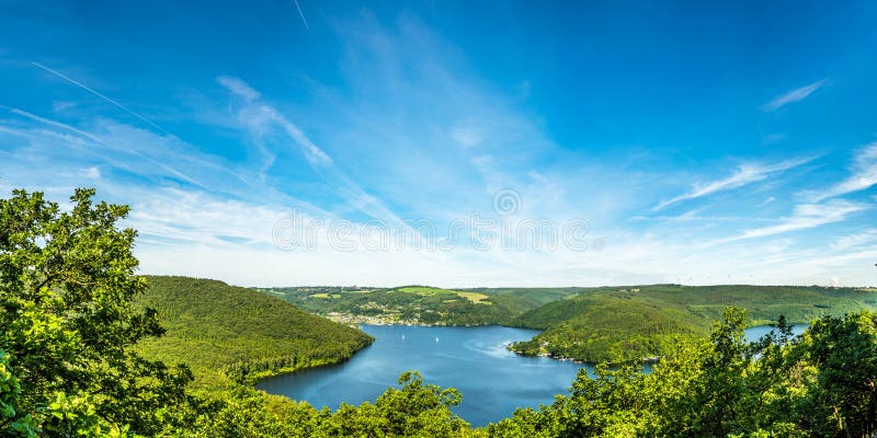 Lake Rursee At Rurberg, Germany Stock Image - Image of snowy, lake ...