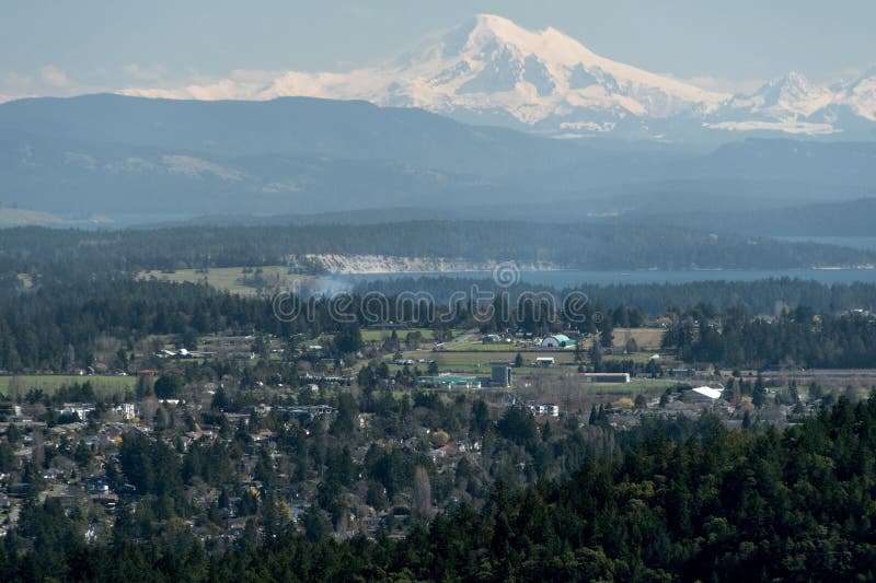 Panoramic View of Saanich Inlet and Villages in North Saanich - 2 Stock ...