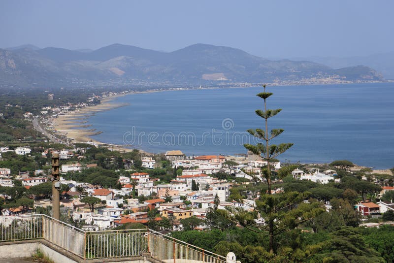 Panoramic View of San Felice Circeo Stock Photo - Image of ...