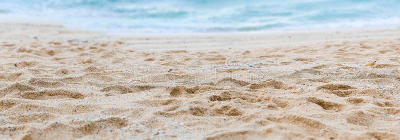 Panoramic View of Sand on the Beach Background Stock Photo - Image of ...