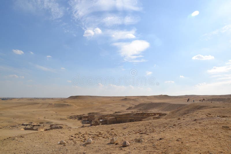 A Panoramic View of the Sand in the Sahara Desert, Cairo Stock Image ...