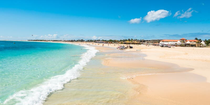 Panoramic View of Santa Maria Beach in Sal Cape Verde - Cabo Verde ...
