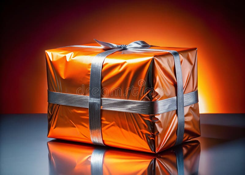 Panoramic View of Secure Orange and Silver Package Delivery a ...