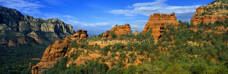 Panoramic View, Sedona, Arizona Stock Image - Image of exterior ...