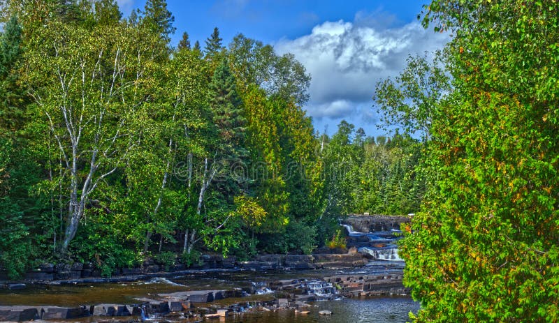 Panoramic View of the Several Tiny Falls of Trowbridge, Thunder Bay, on ...