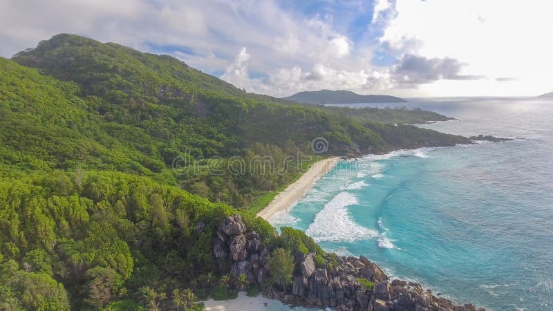 Mountains of Seychelles, Aerial View Stock Image - Image of holiday ...