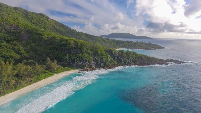 Mountains of Seychelles, Aerial View Stock Image - Image of holiday ...
