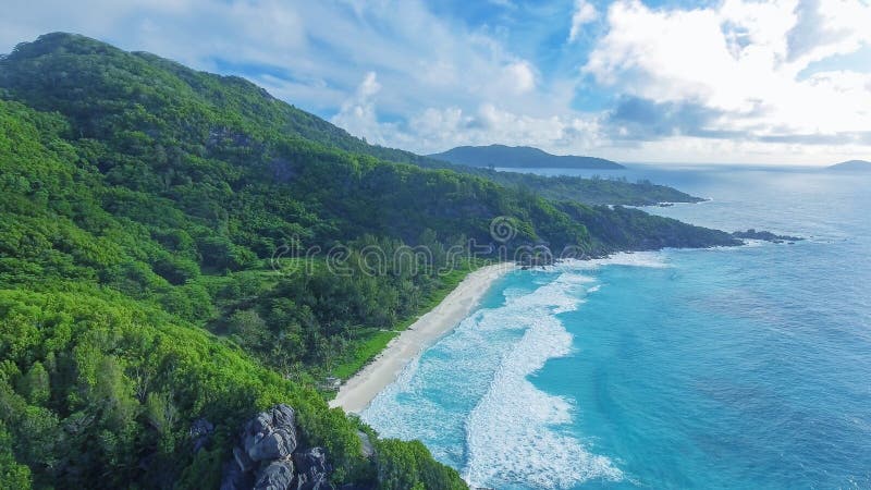 Mountains of Seychelles, Aerial View Stock Photo - Image of maldives ...