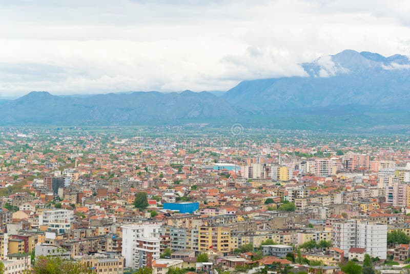 Panoramic View of Shkoder City, Albania. Exploring Concept Stock Image ...