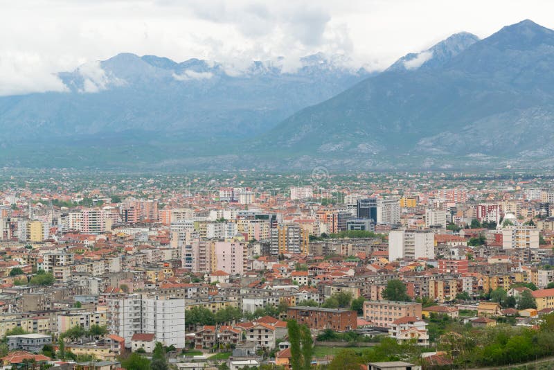 Panoramic View of Shkoder City, Albania. Exploring Concept Stock Image ...
