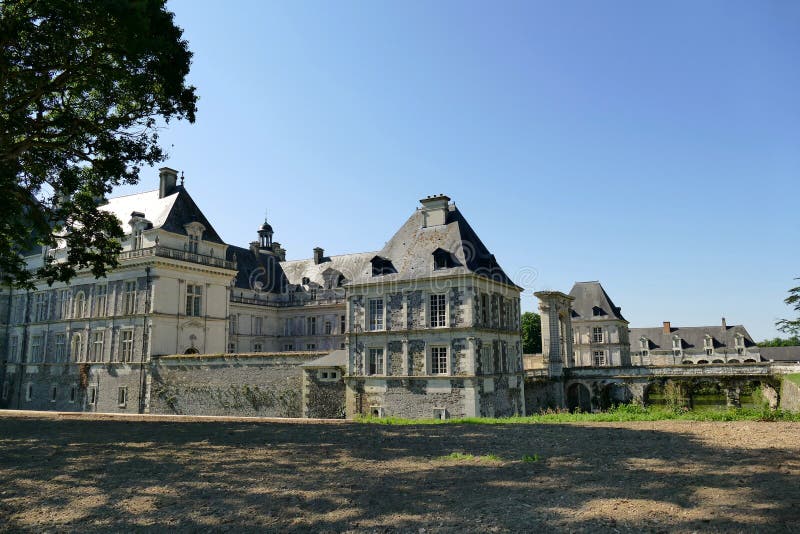 Serrant Castle Seen from the Park Stock Image - Image of castle ...