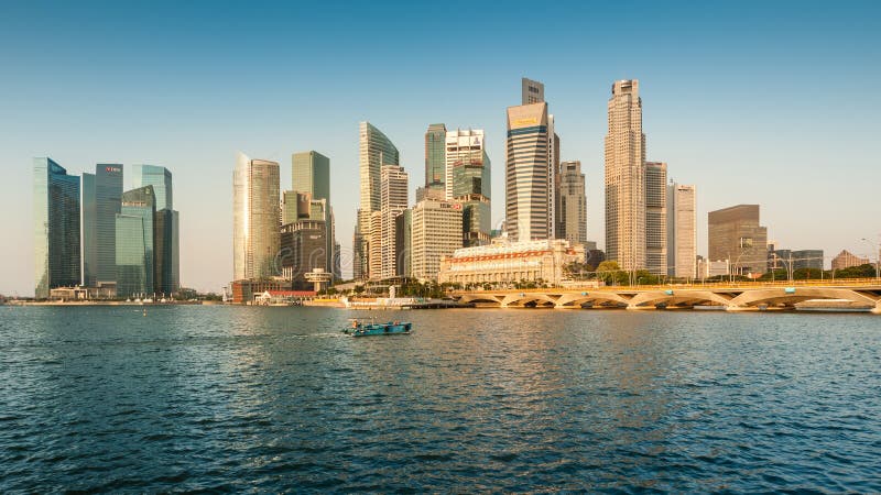 Panoramic View of Singapore Central Business District (CBD) in the ...