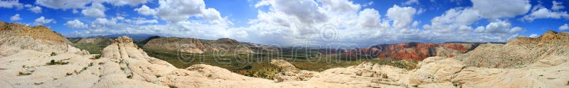 Panoramic View of Snow Canyon - Utah Stock Image - Image of snow ...