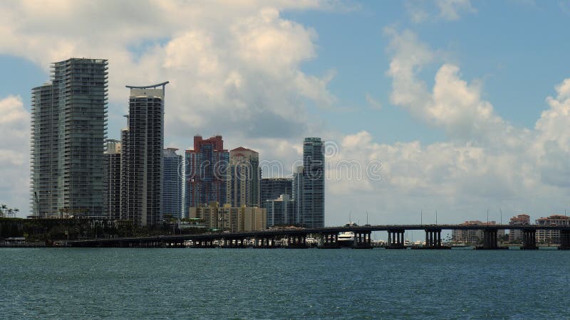 Panoramic View of South Beach Skyline Closeup Editorial Image - Image ...