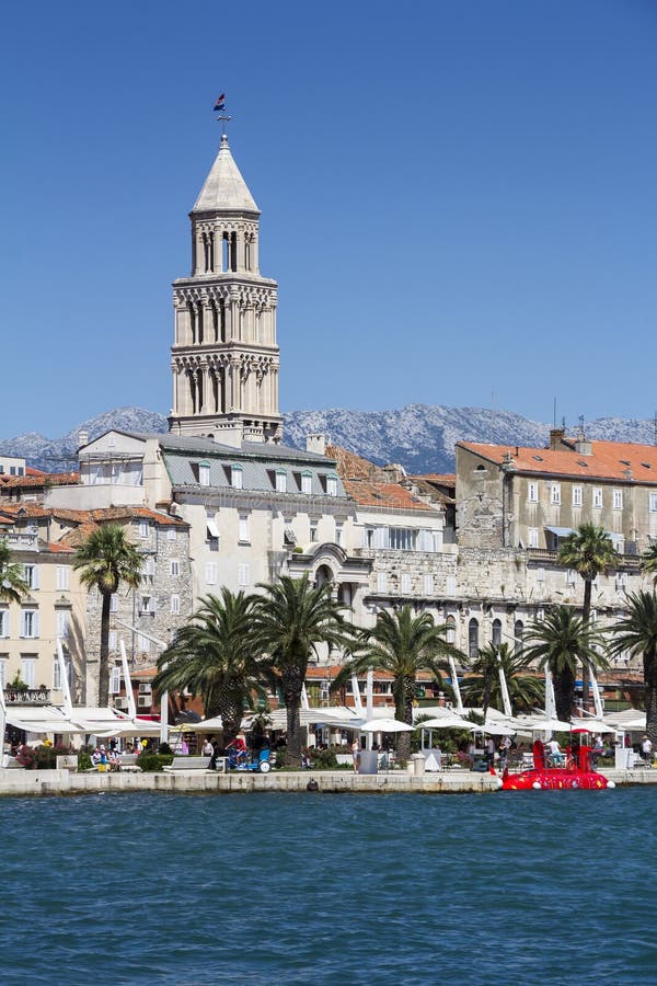 Panoramic View of Split Croatia Stock Photo - Image of riva, palace ...