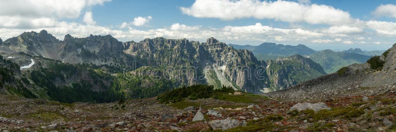 Panoramic View from Spray Park Over the Layers of Ridges in the ...