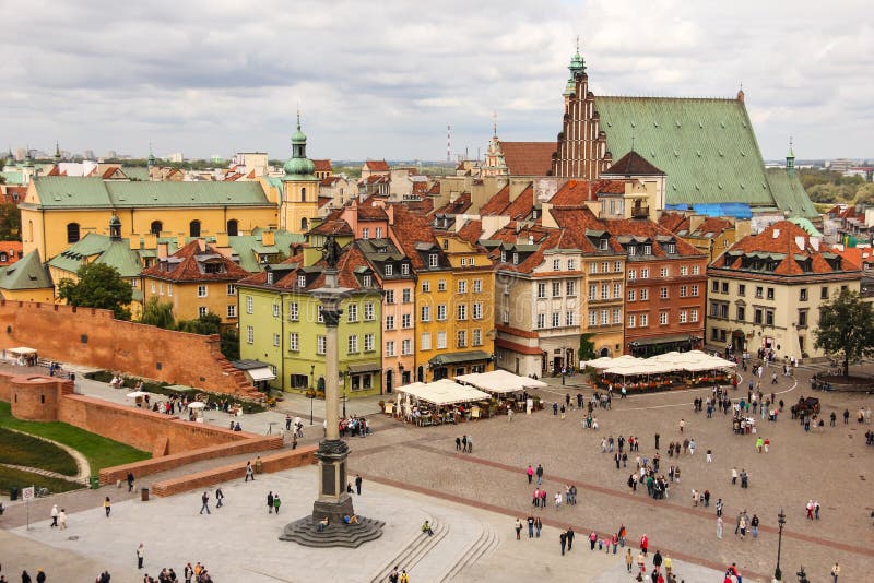 View of Castle Square. Warsaw. Poland Editorial Image - Image of ...