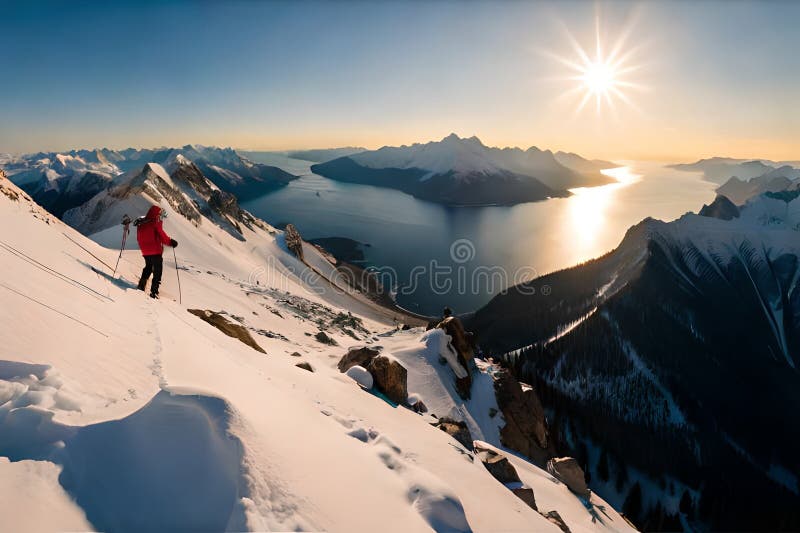 A Panoramic View from the Summit of a Remote Mountain Peak, Showcasing ...