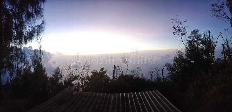 Dusk with the Horizon in Tones of Fire Stock Image - Image of sunset ...