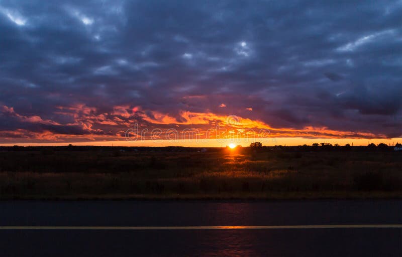The Sun is Falling Behind the Mountain and City View the Beautiful ...