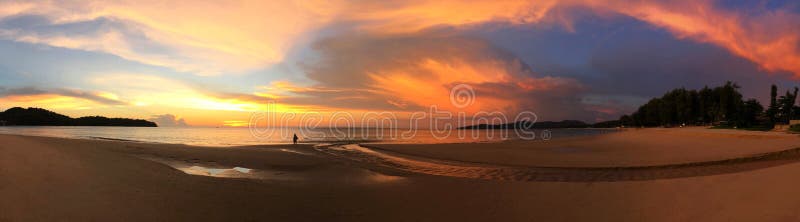 Sunset of Karon-4 stock image. Image of beautiful, beach - 3199897