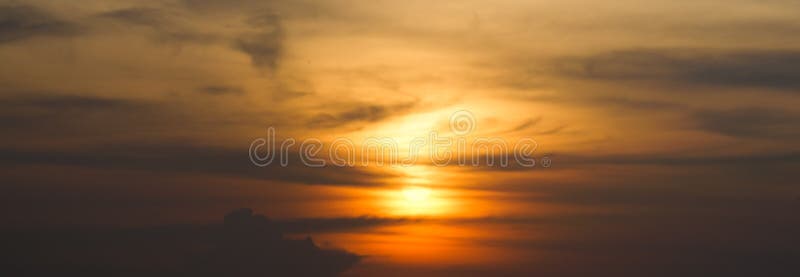 Panoramic View of Sunset Sky Stock Image - Image of dramatic, climate ...