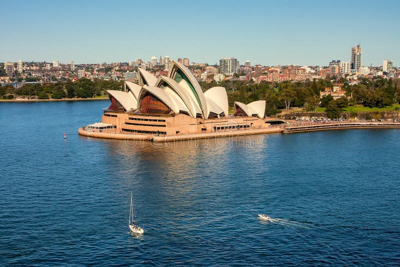 Panoramic View of the Sydney Opera House Editorial Stock Image - Image ...
