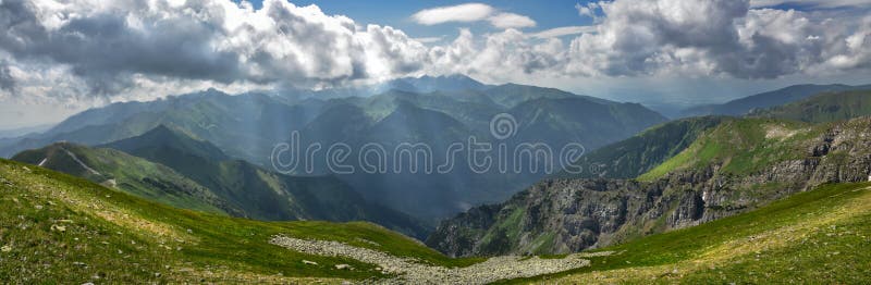 Panoramic View of Tatra Mountains Peaks Stock Photo - Image of forest ...