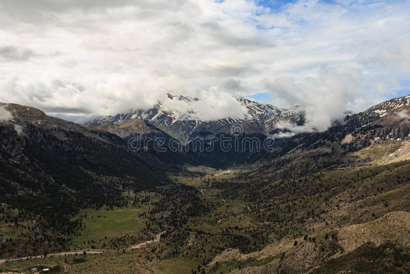 Panoramic View of Taurus Mountains with Meadows Stock Photo - Image of ...