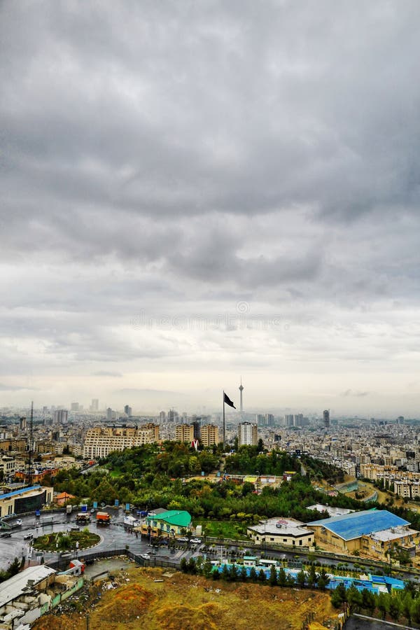 Panoramic view of Tehran stock photo. Image of iran - 122955672