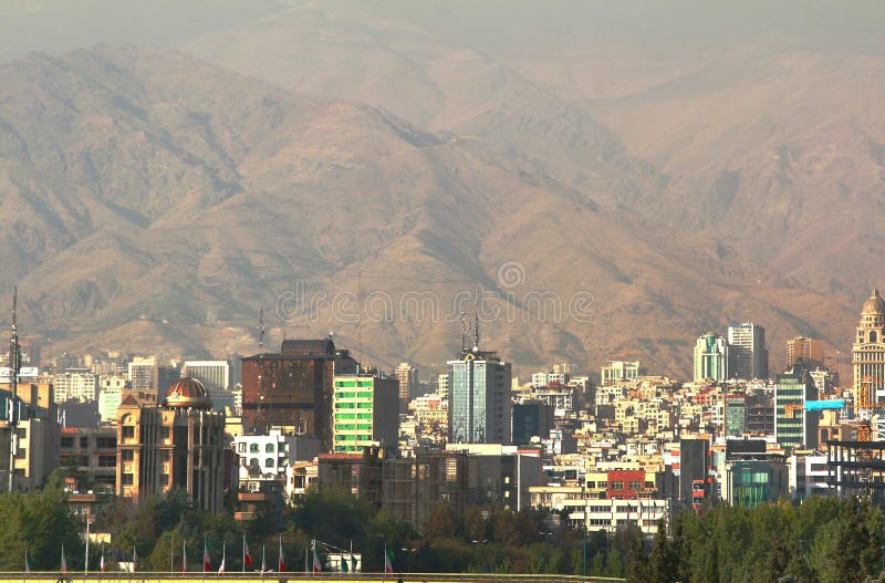 The Panoramic View of Tehran , Iran Editorial Stock Image - Image of ...