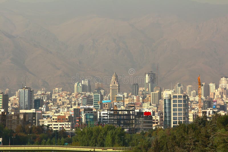 The Panoramic View of Tehran , Iran Editorial Image - Image of mountain ...
