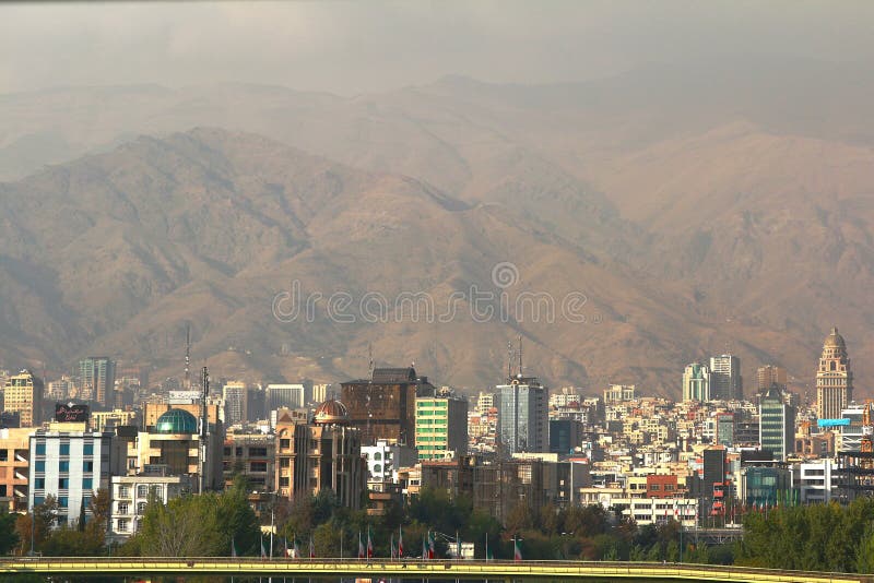 The Panoramic View of Tehran , Iran Editorial Image - Image of asian ...