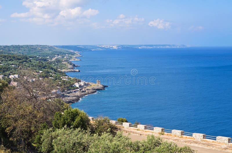 Panoramic View of Tiggiano. Puglia. Italy. Stock Image - Image of ...