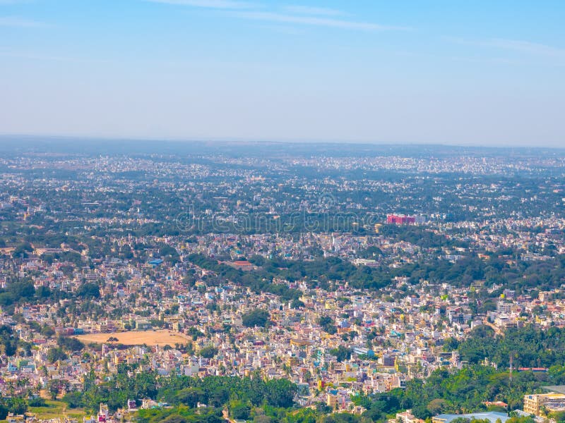 Panoramic View To the City of Mysore, India Stock Photo - Image of ...