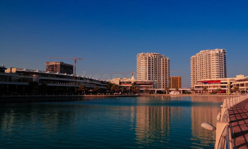 Panoramic View To Floating City District of Manama, Bahrain Stock Photo ...