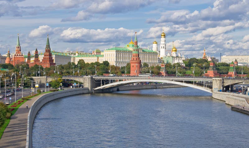 Panoramic View To Moscow Kremlin Stock Image - Image of russia ...