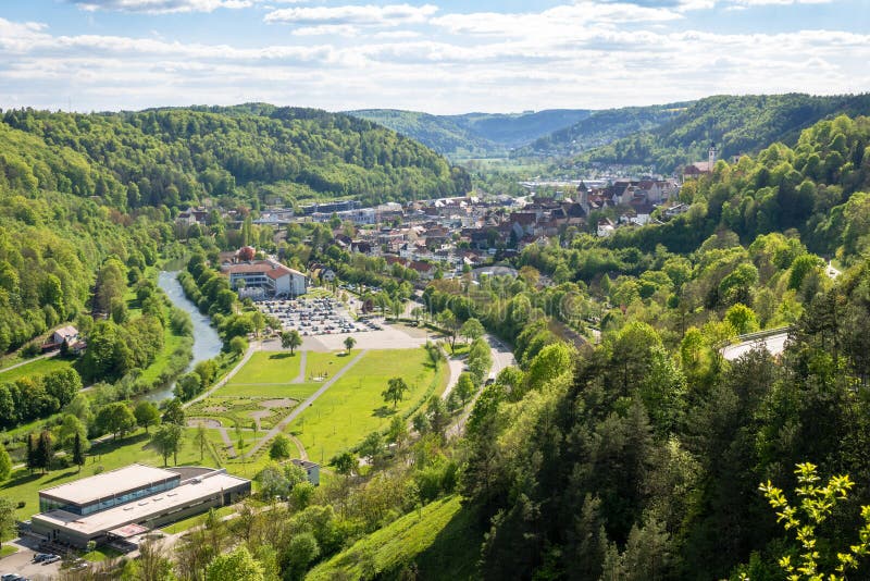 Panoramic View To Sulz Germany Stock Photo - Image of town, plants ...