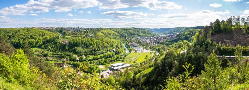 Panoramic View To Sulz Germany Stock Photo - Image of nature, space ...