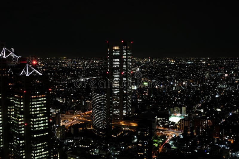 Views of Tokyo at night stock photo. Image of dusk, modern - 240389800