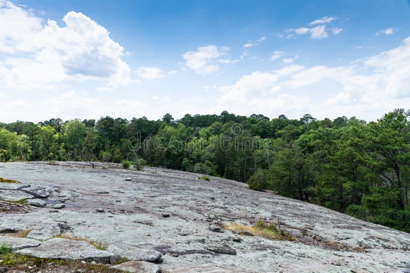 Panola Mountain Georgia USA, Streams of Water Across a Granite Outcrop ...