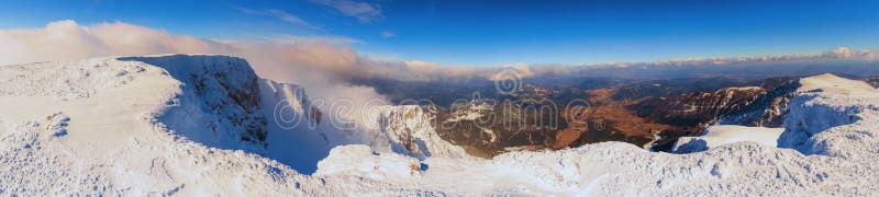 Panoramic View from Top of Mount Schneeberg Stock Image - Image of ...